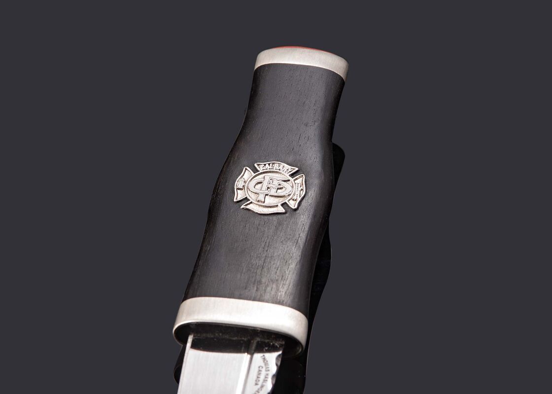 Sgian Dubh with German Silver Fittings and Red Jasper Pommel Stone ...